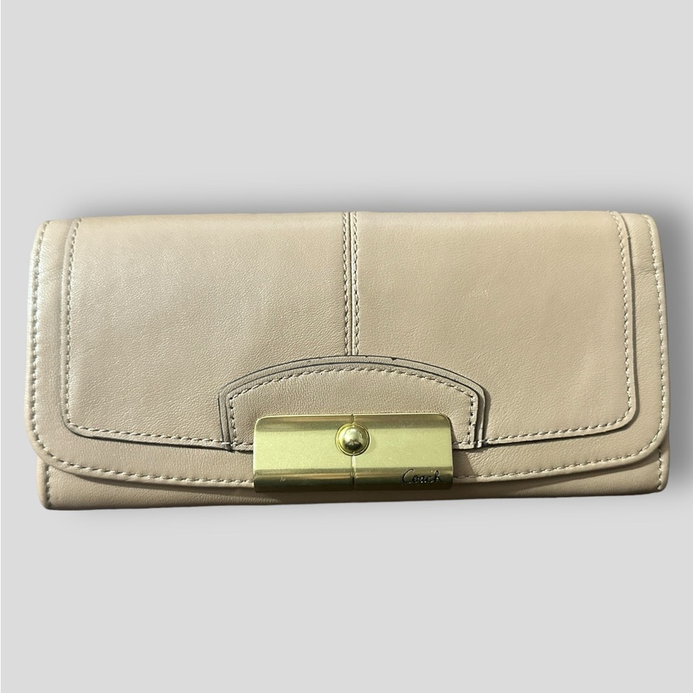 Coach Kristin Beige Wallet Woman - Gem